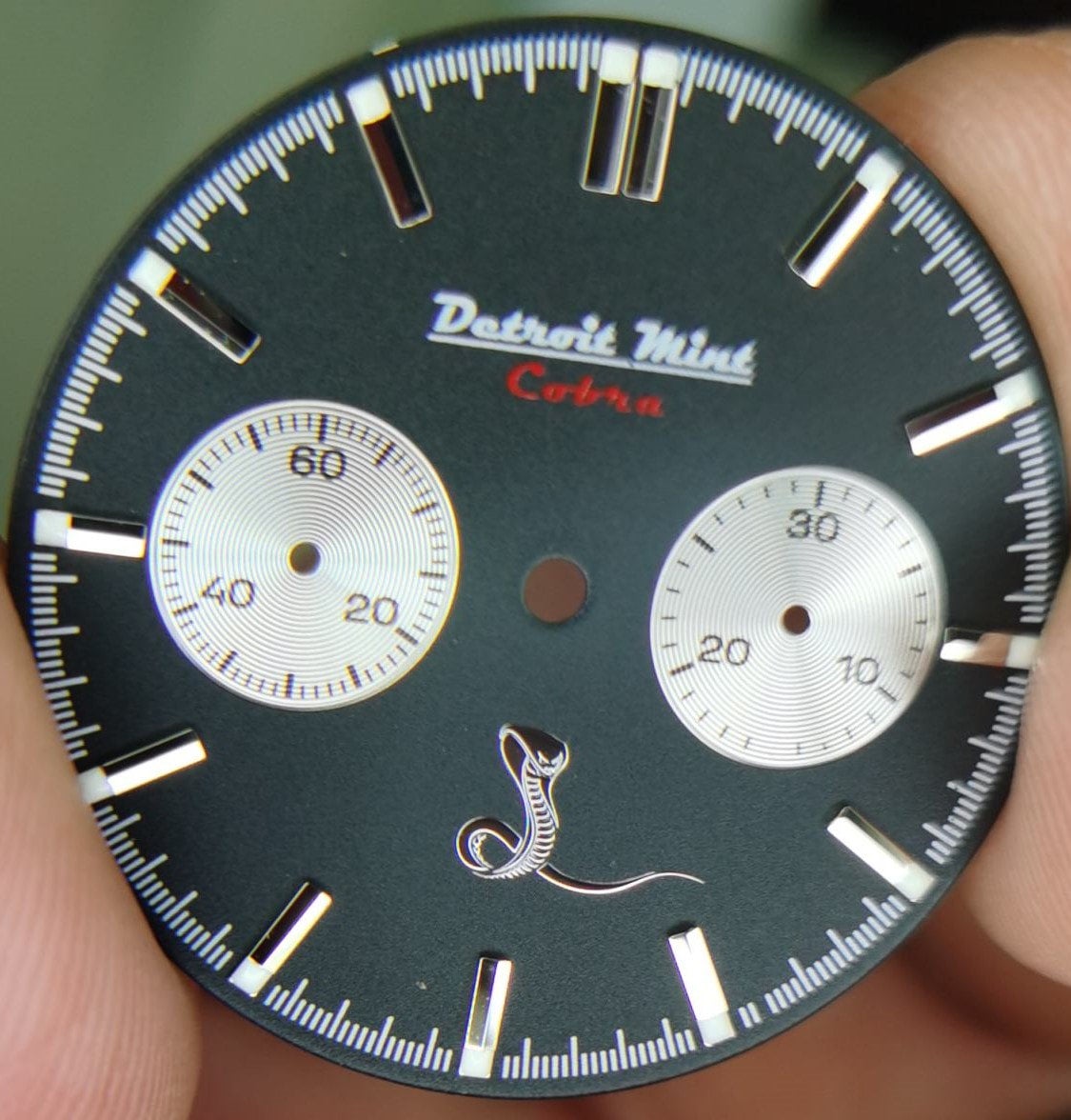 Detroit Mint Cobra Mechanical Chronograph Black Dial | Detroit Mint