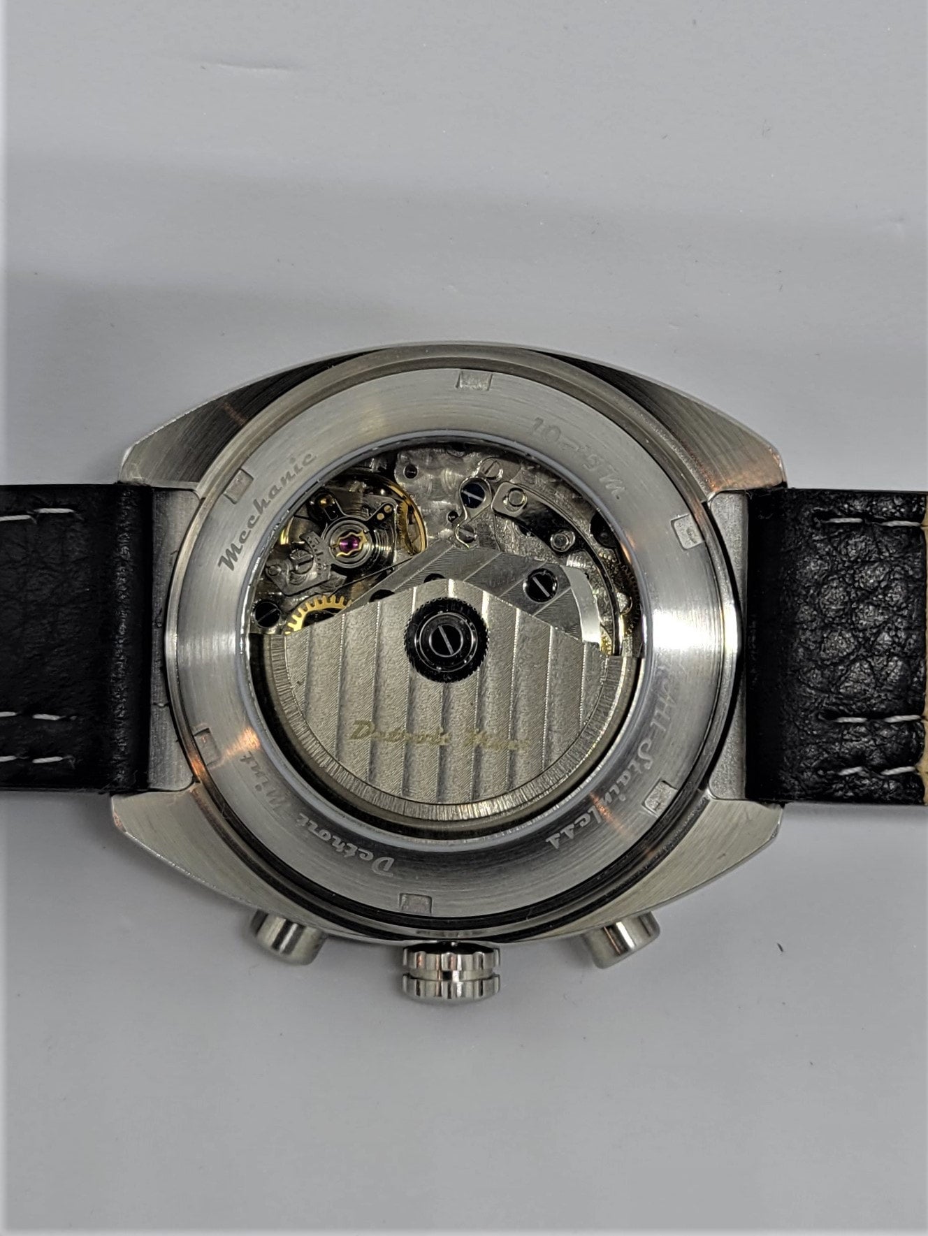 Detroit Mint Mechanic Traditional Automatic Chronograph in Black Dial ...