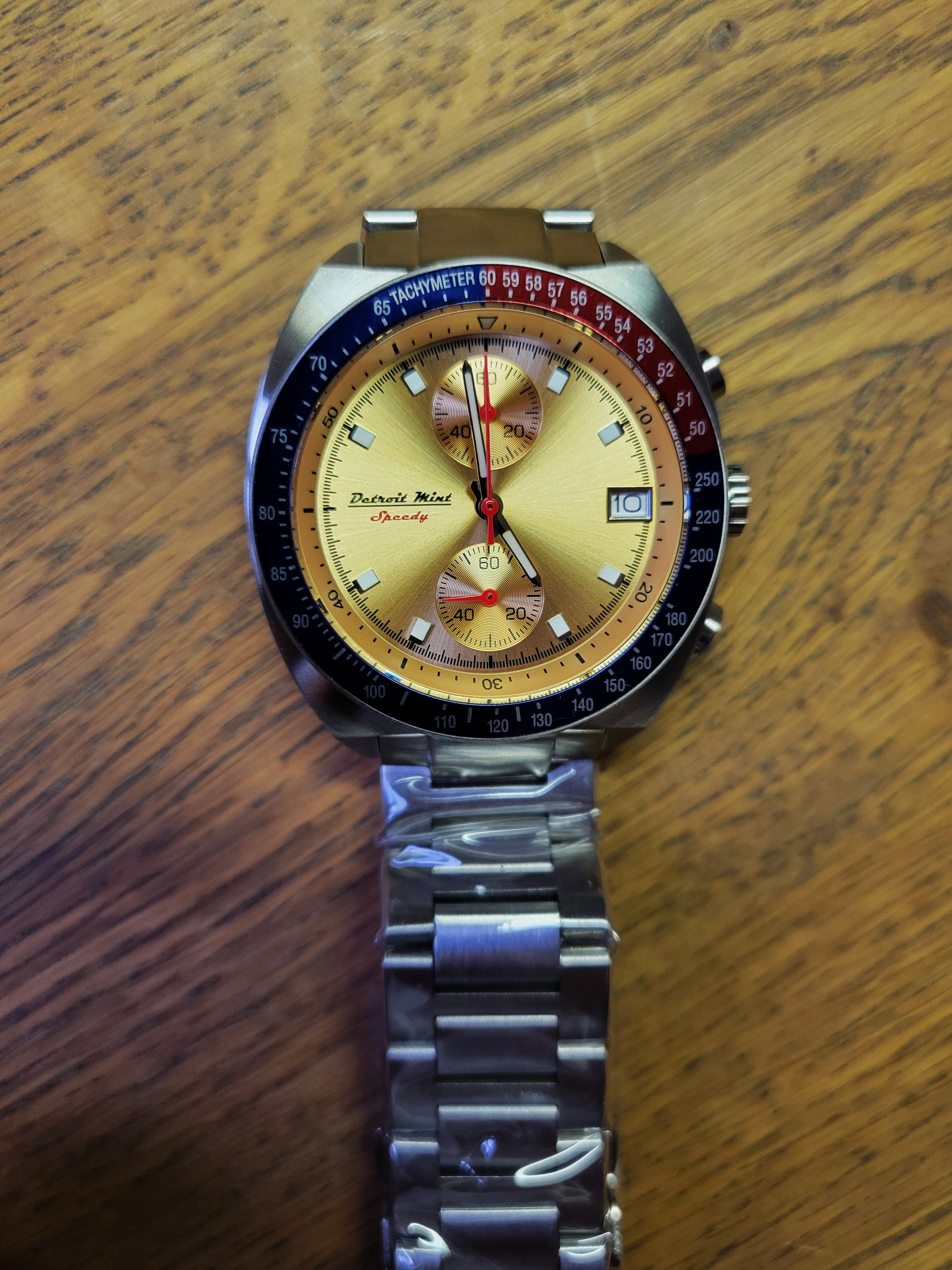 Detroit Mint Speedy Chronograph Gold Pogue | Detroit Mint