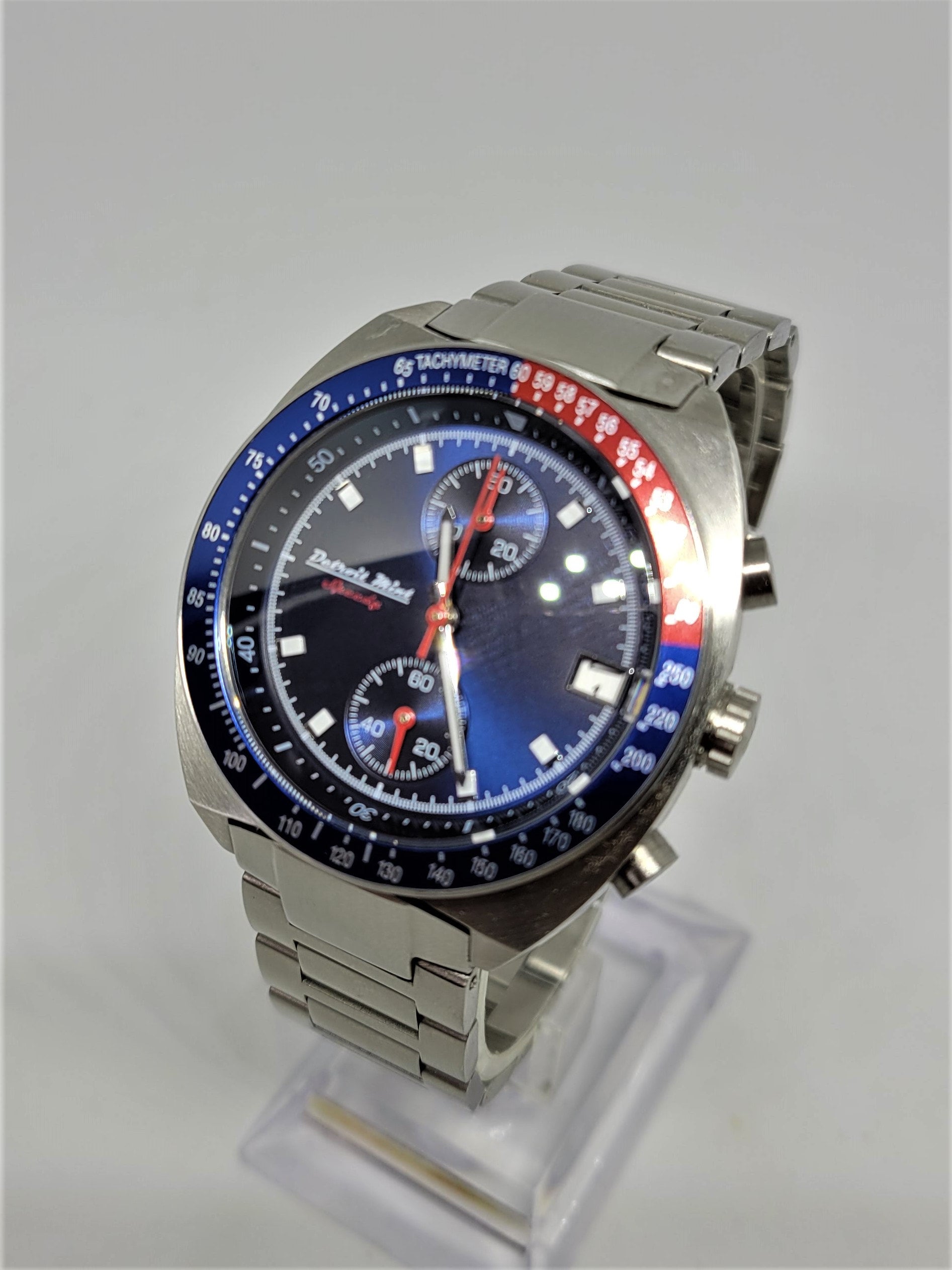 Detroit Mint Speedy Chronograph Blue Horizon Dial | Detroit Mint